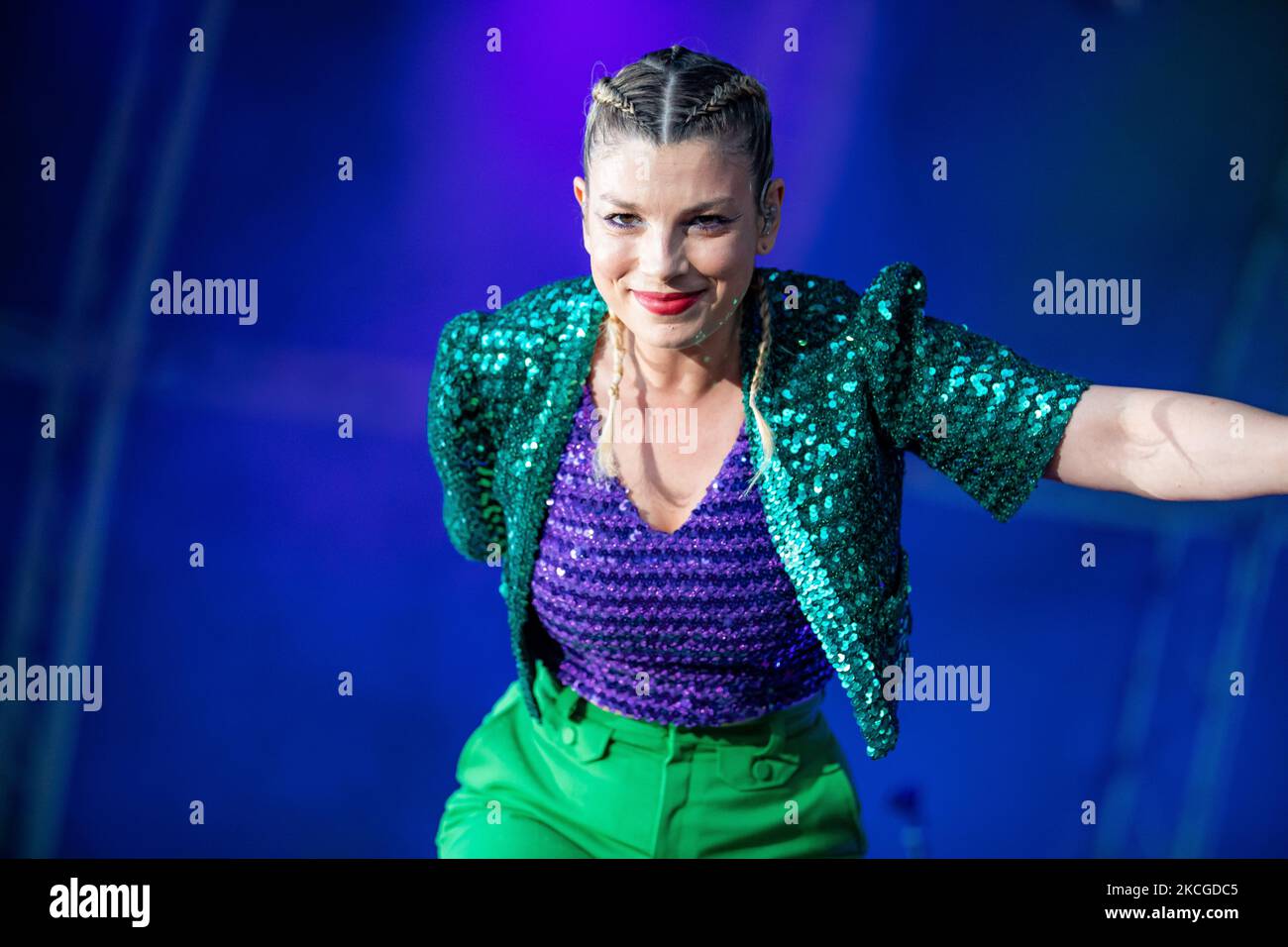 Emma Marrone performs live at Carroponte on June 23, 2021 in Milan ...