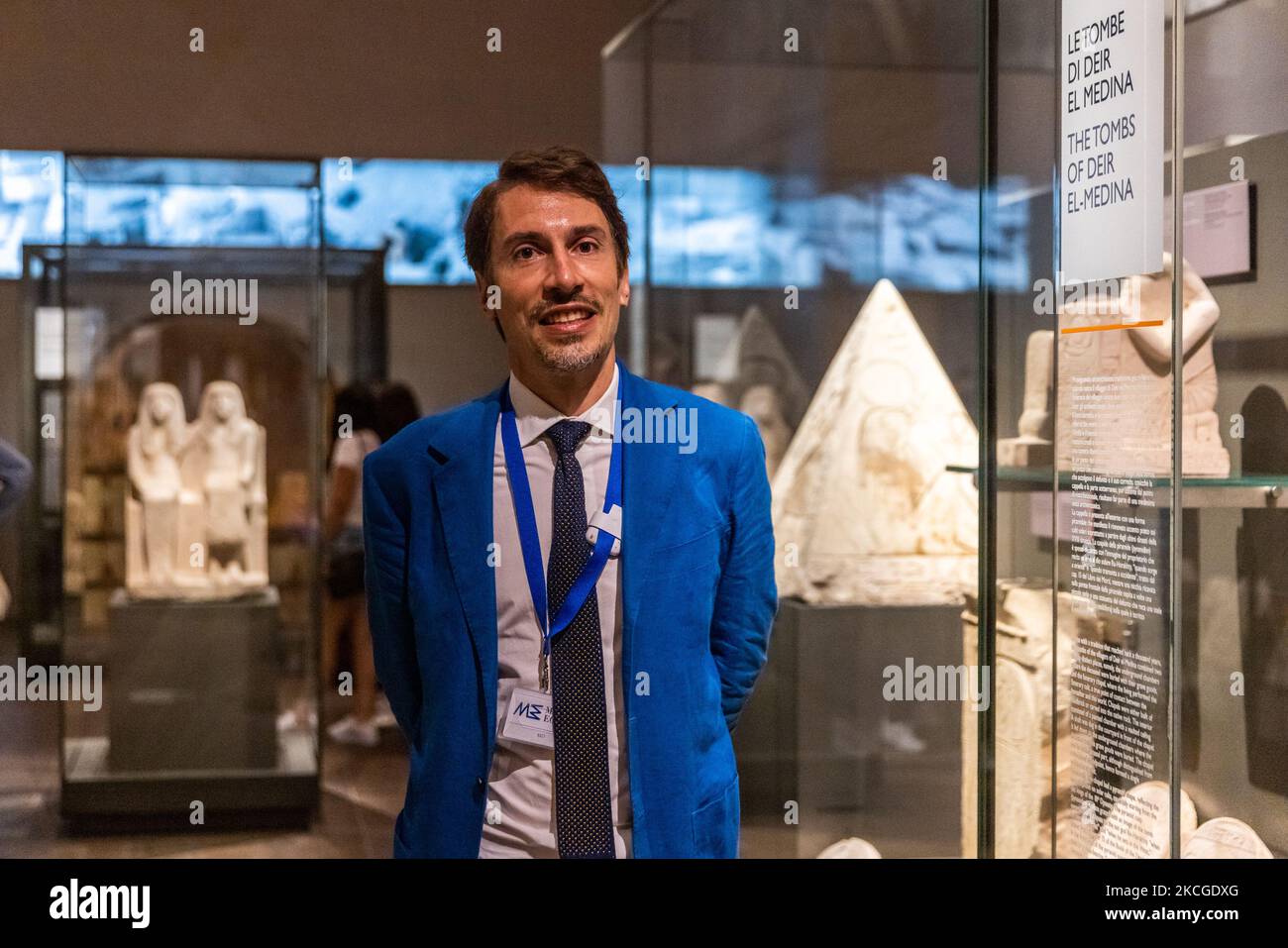The Italian Egyptologist Christian Greco, current director of the ...
