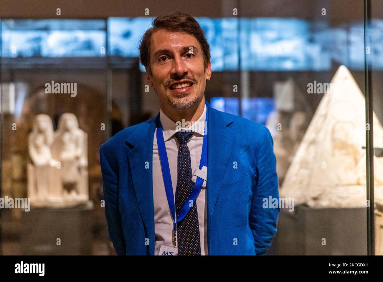 The Italian Egyptologist Christian Greco, current director of the ...