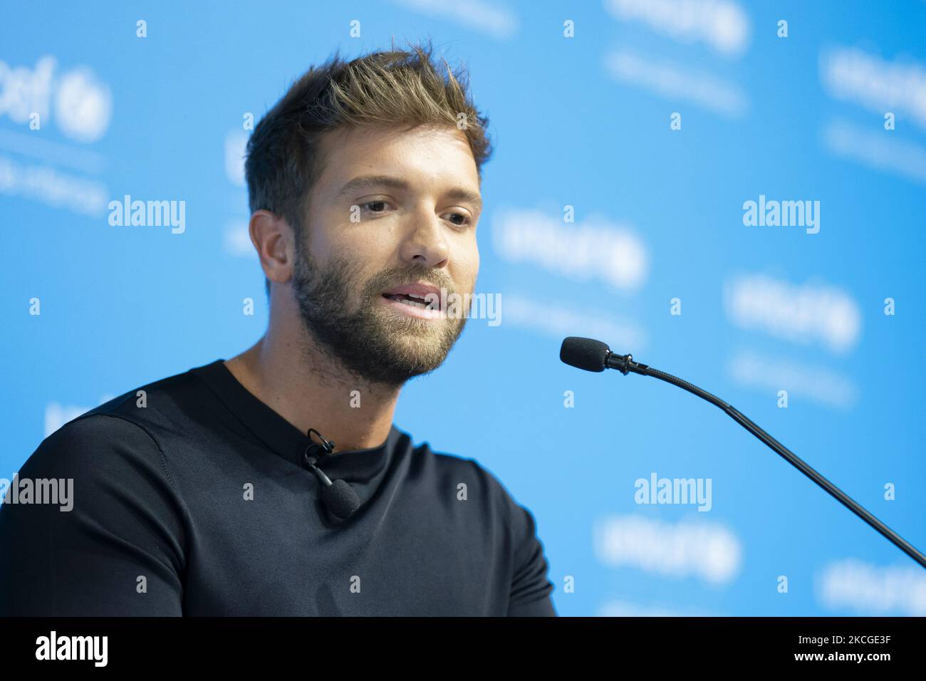 Spanish singer Pablo Alborán attends his announcement as UNICEF's ...