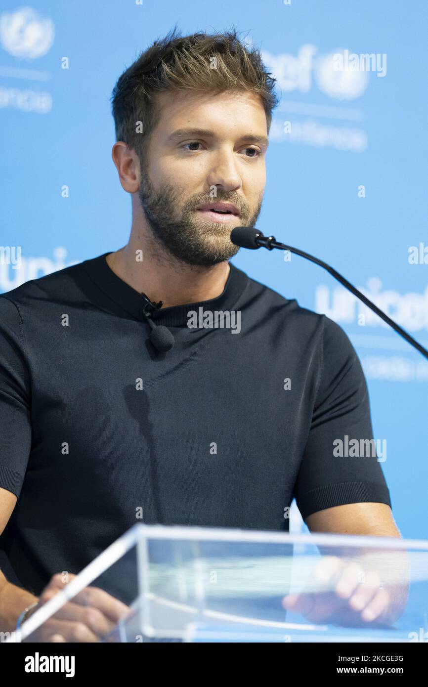 Spanish singer Pablo Alborán attends his announcement as UNICEF's ...