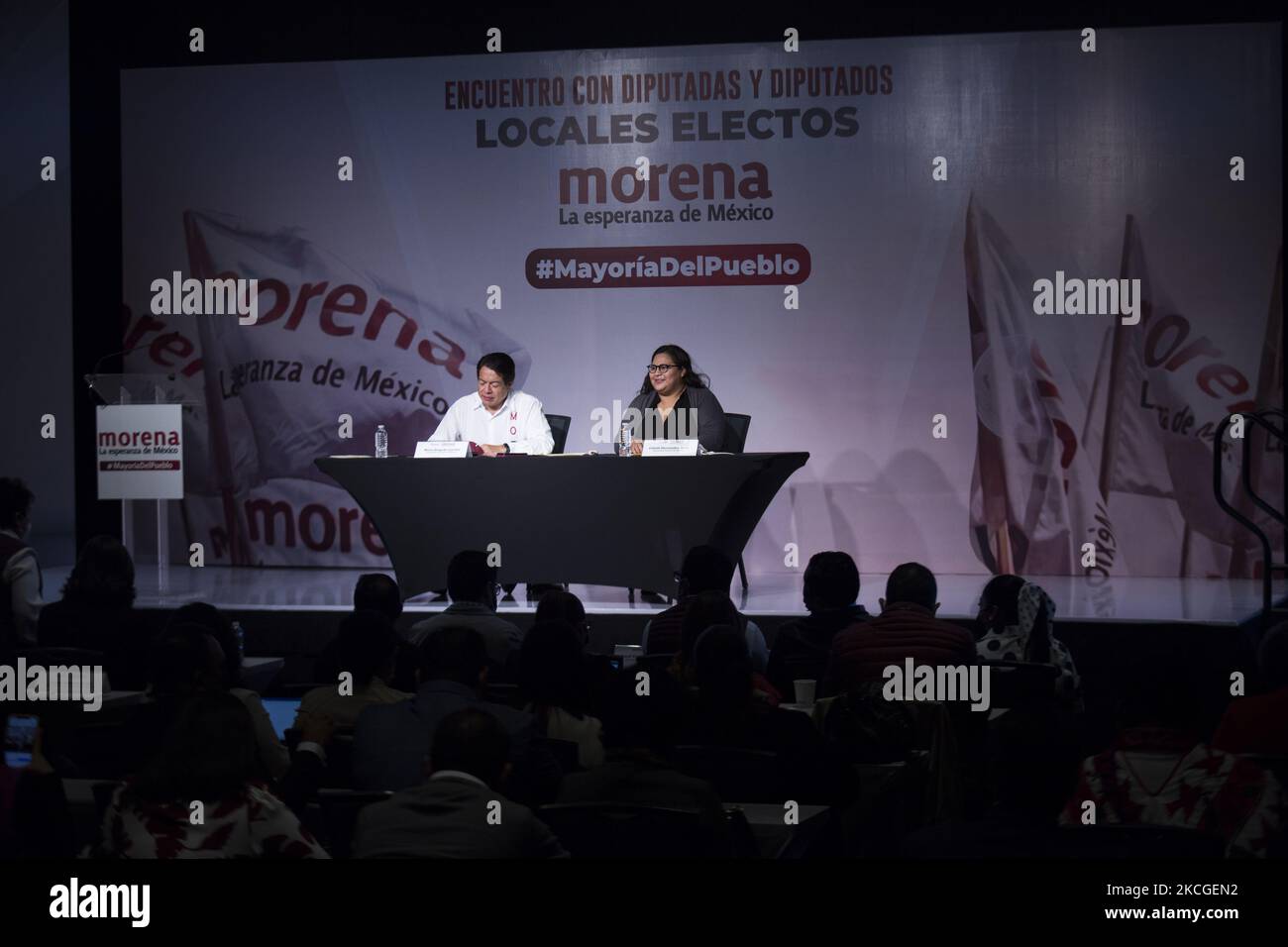 Mario Delgado Carrillo, president of the National Regeneration Movement ...