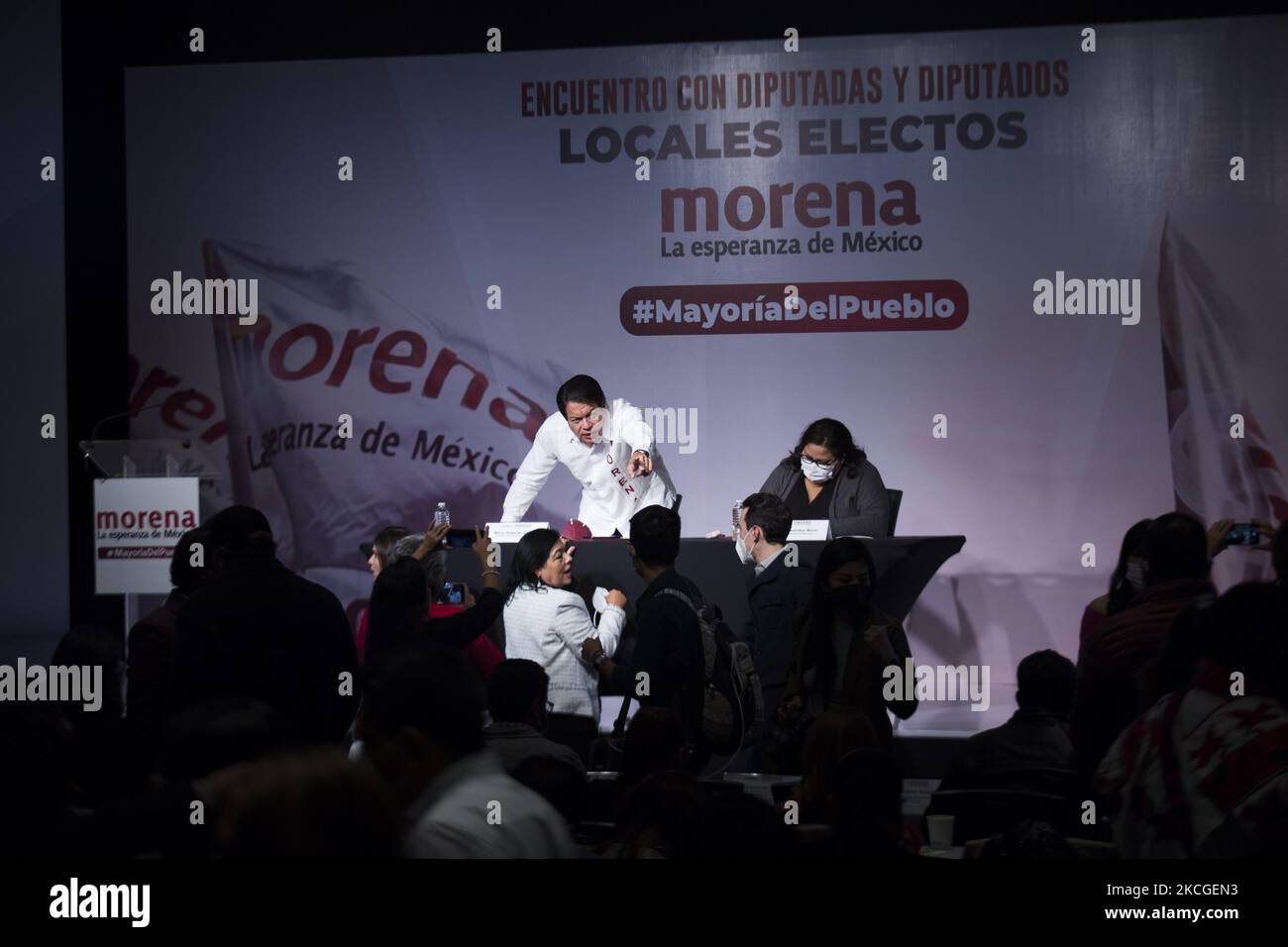 Mario Delgado Carrillo, president of the National Regeneration Movement ...