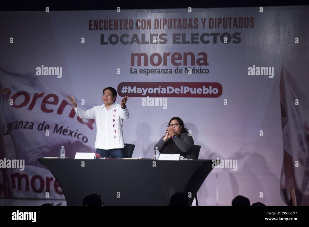 Mario Delgado Carrillo, president of the National Regeneration Movement ...