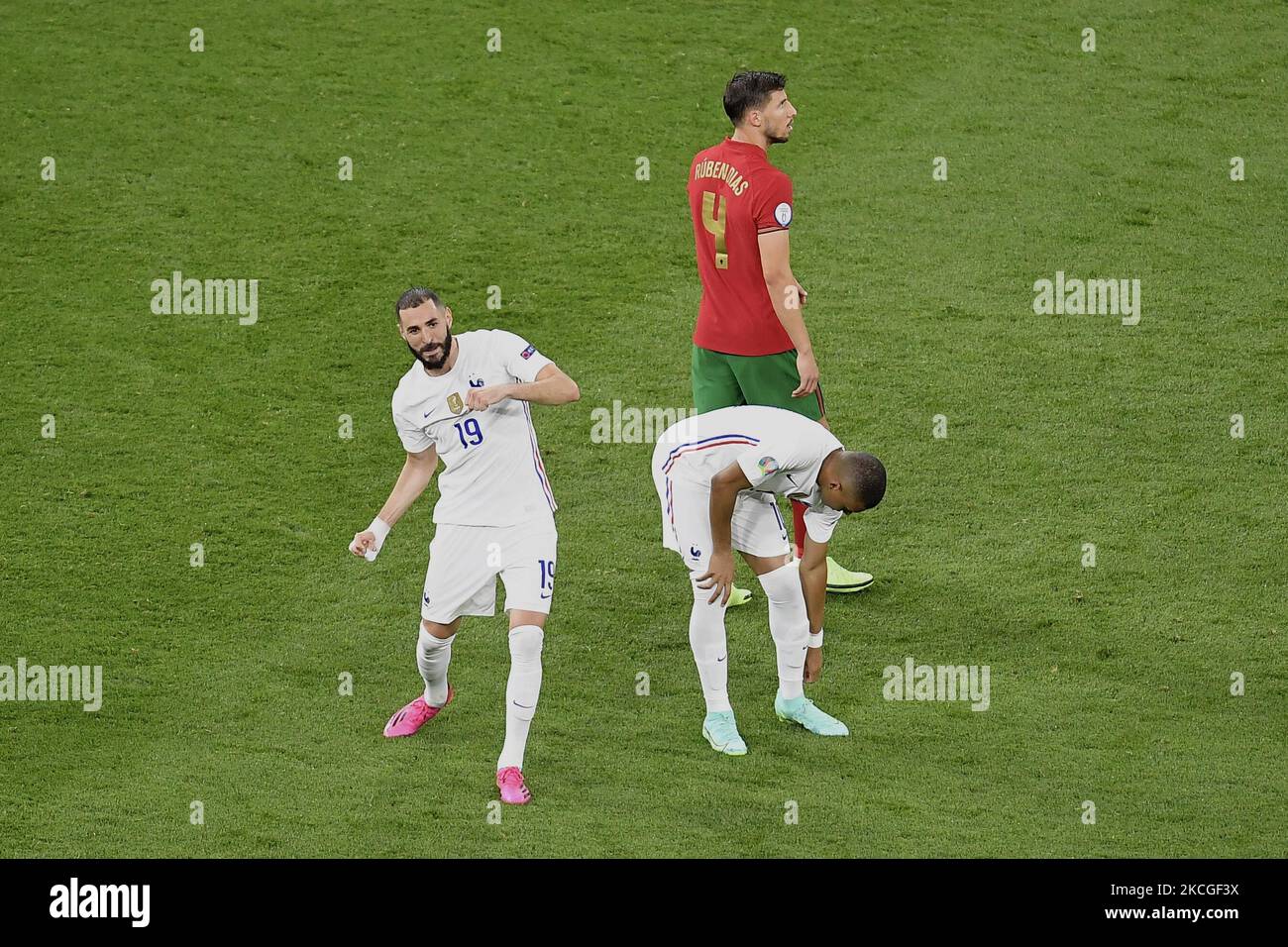 Karim Benzema celebrates after scoring a goal 1-2 during the UEFA ...