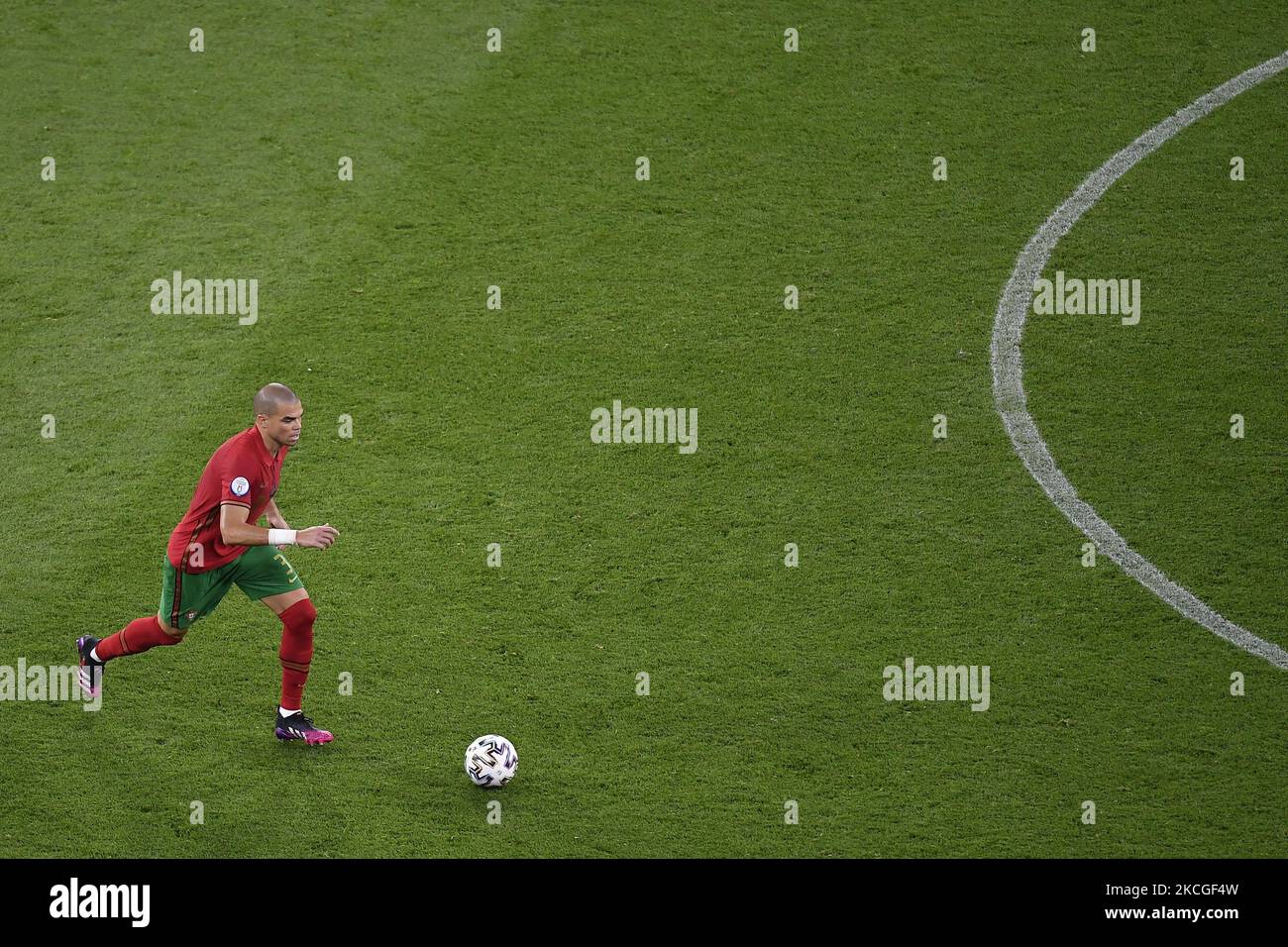 Portugal's defender Pepe in actin during the UEFA European Championship ...