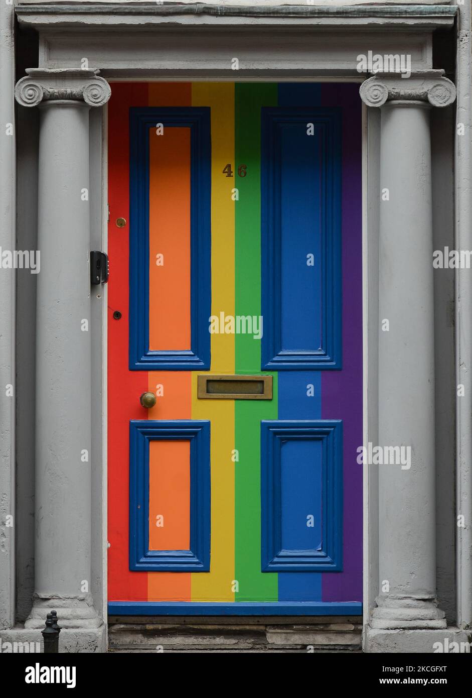 Rainbow colored georgian house door hi-res stock photography and images ...