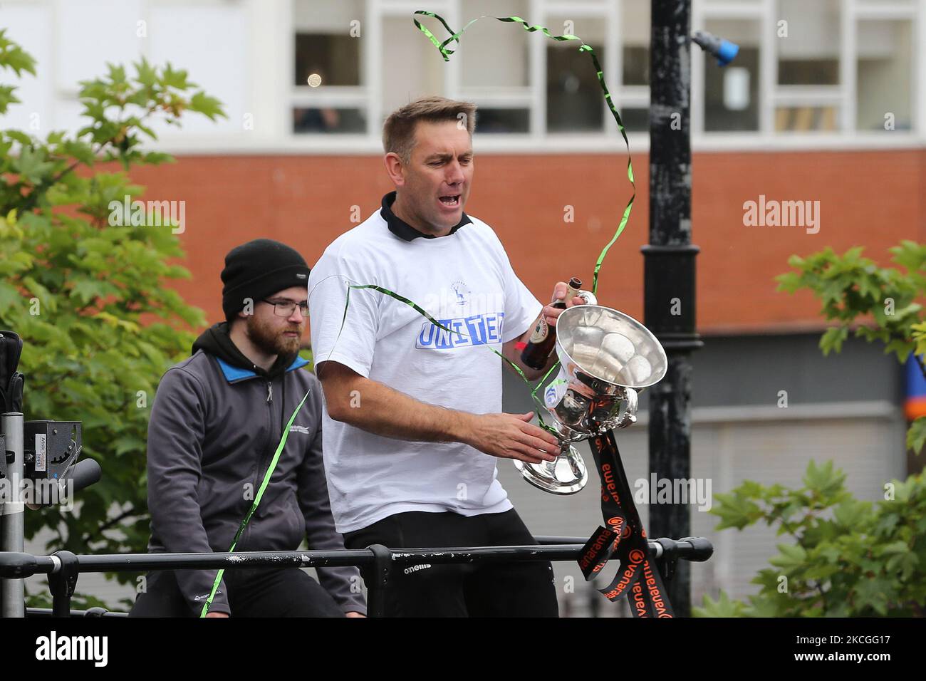 Hartlepool United players and fans celebrate their promotion to the EFL ...