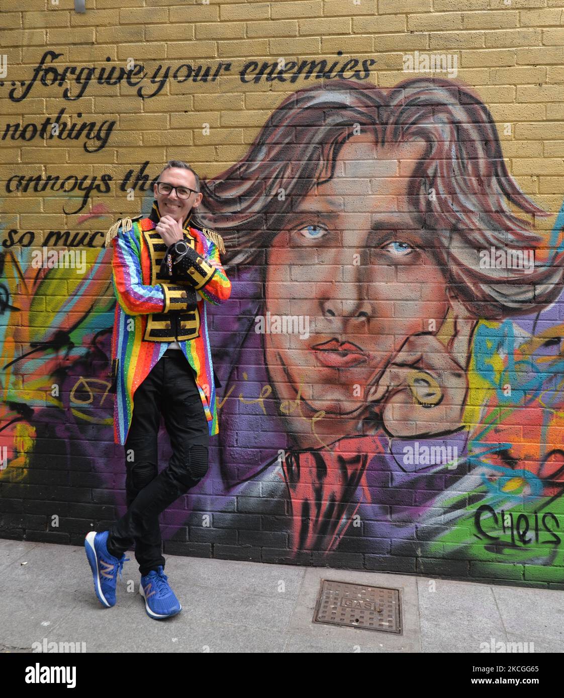 Eddie McGuinness, Dublin Pride Head of Events in front of a new mural ...