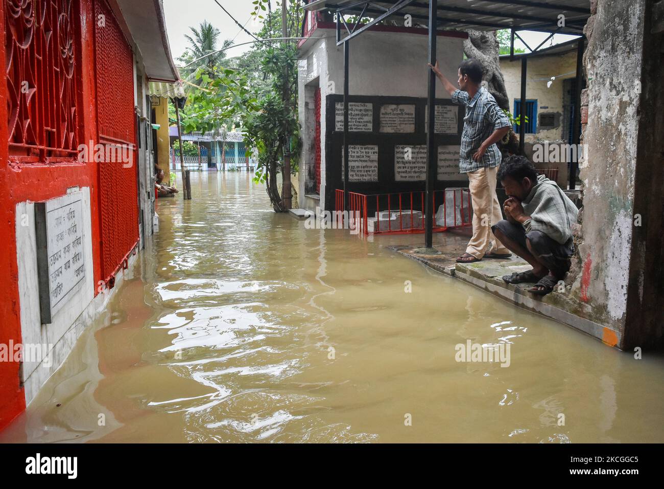 High tide over river Ganges caused massive flooding to various parts of ...