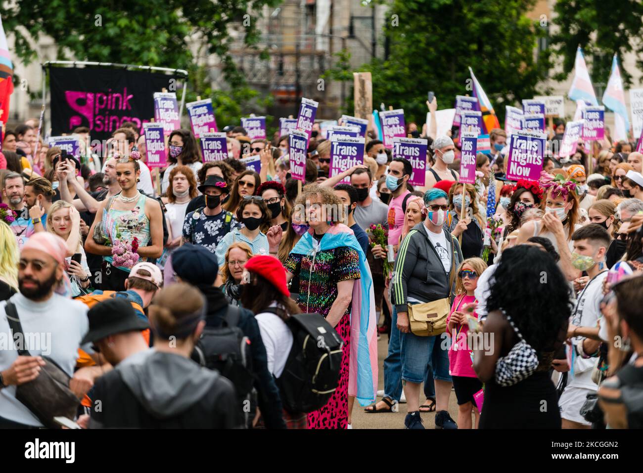 London trans pride hi-res stock photography and images - Alamy