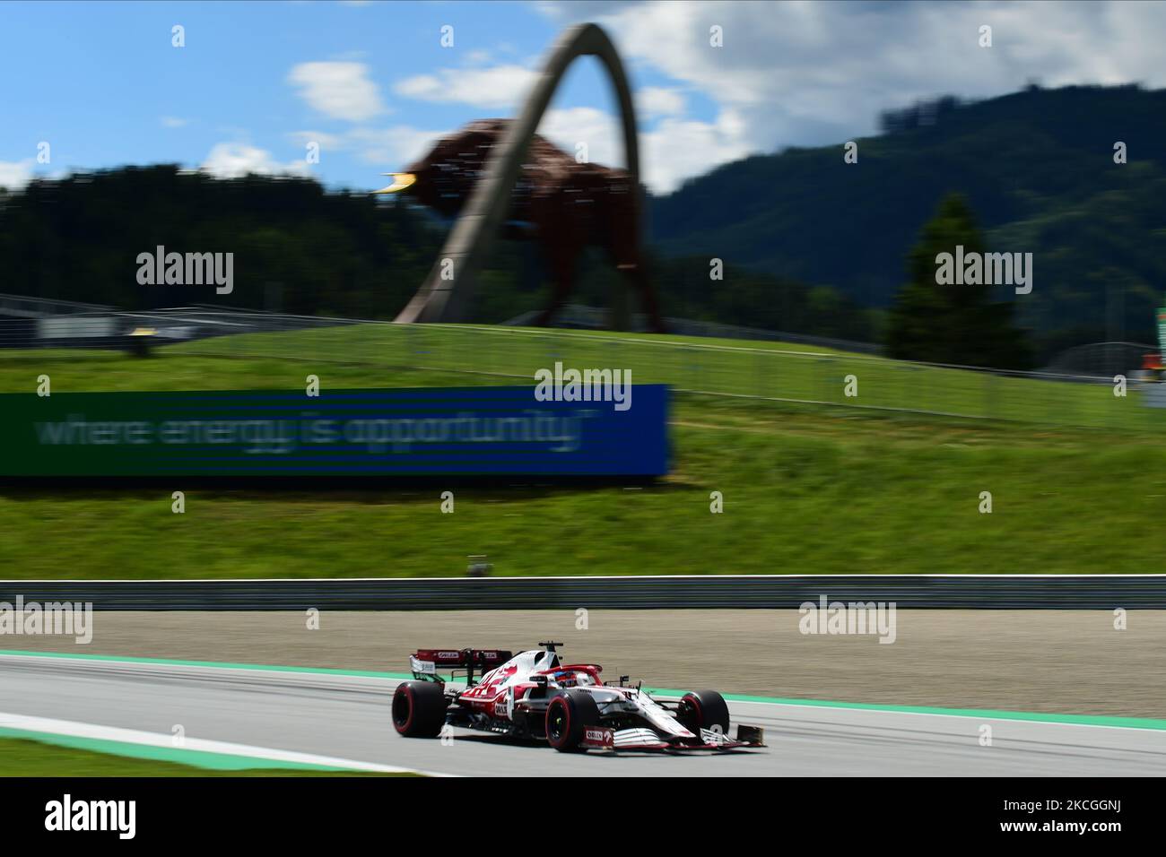 Kimi Raikkonen of Alfa Romeo Racing ORLEN drive his C41 single-seater ...