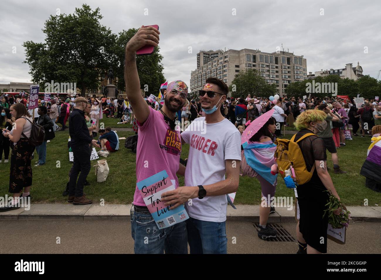 LONDON, UNITED KINGDOM - JUNE 26, 2021: Transgender people and their ...