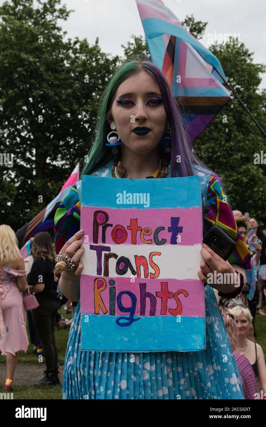 LONDON, UNITED KINGDOM - JUNE 26, 2021: Transgender people and their ...
