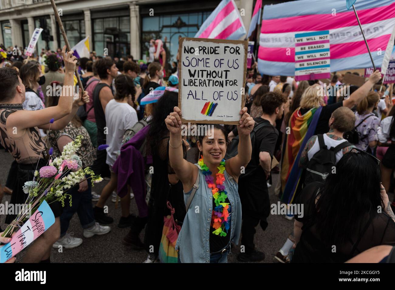 LONDON, UNITED KINGDOM - JUNE 26, 2021: Transgender people and their ...