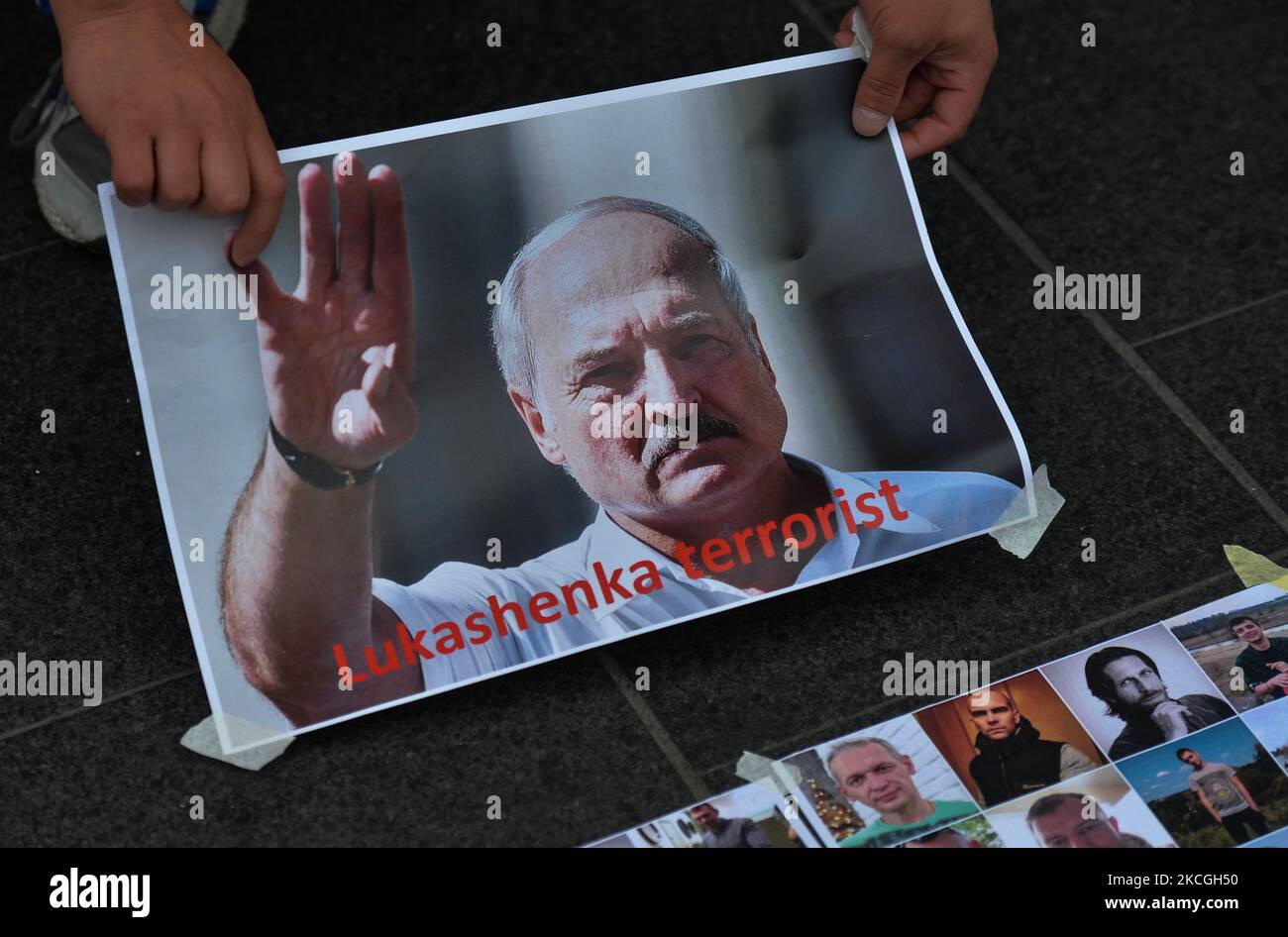 Images seen on the street in front of the GPO in Dublin during a ...