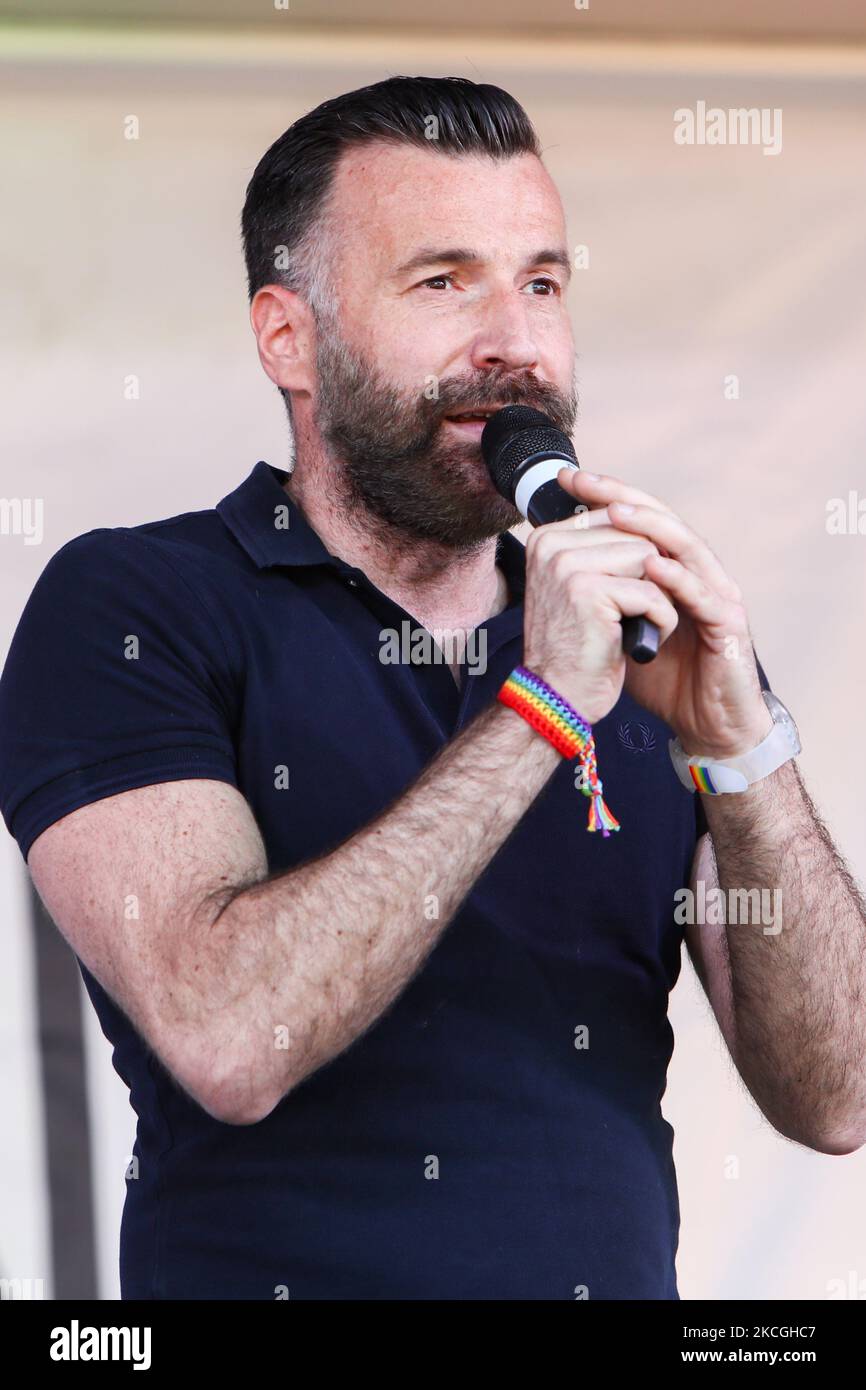 Alessandro Zan attends the Milano Pride Event in Sempione Square on ...