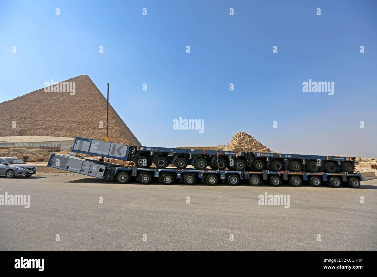 Preparations for the transfer of the procession of King Khufu from the ...