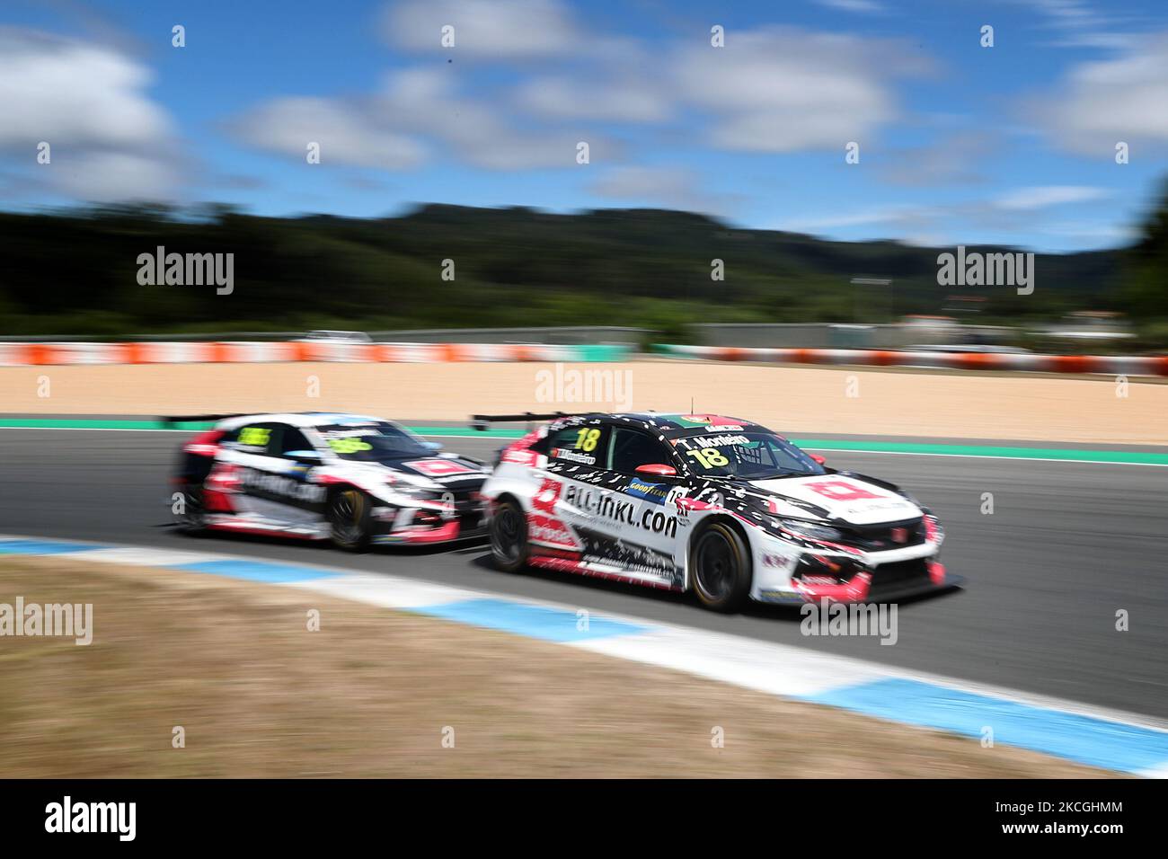 Tiago Monteiro of Portugal and ALL-INKL.DE Munnich Motorsport team (R ...