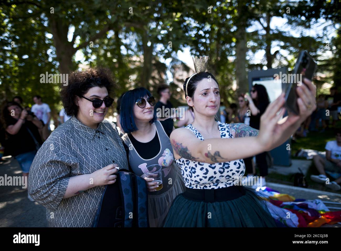Portrait of people during Abruzzo Pride Week, in L'Aquila, 27 June ...