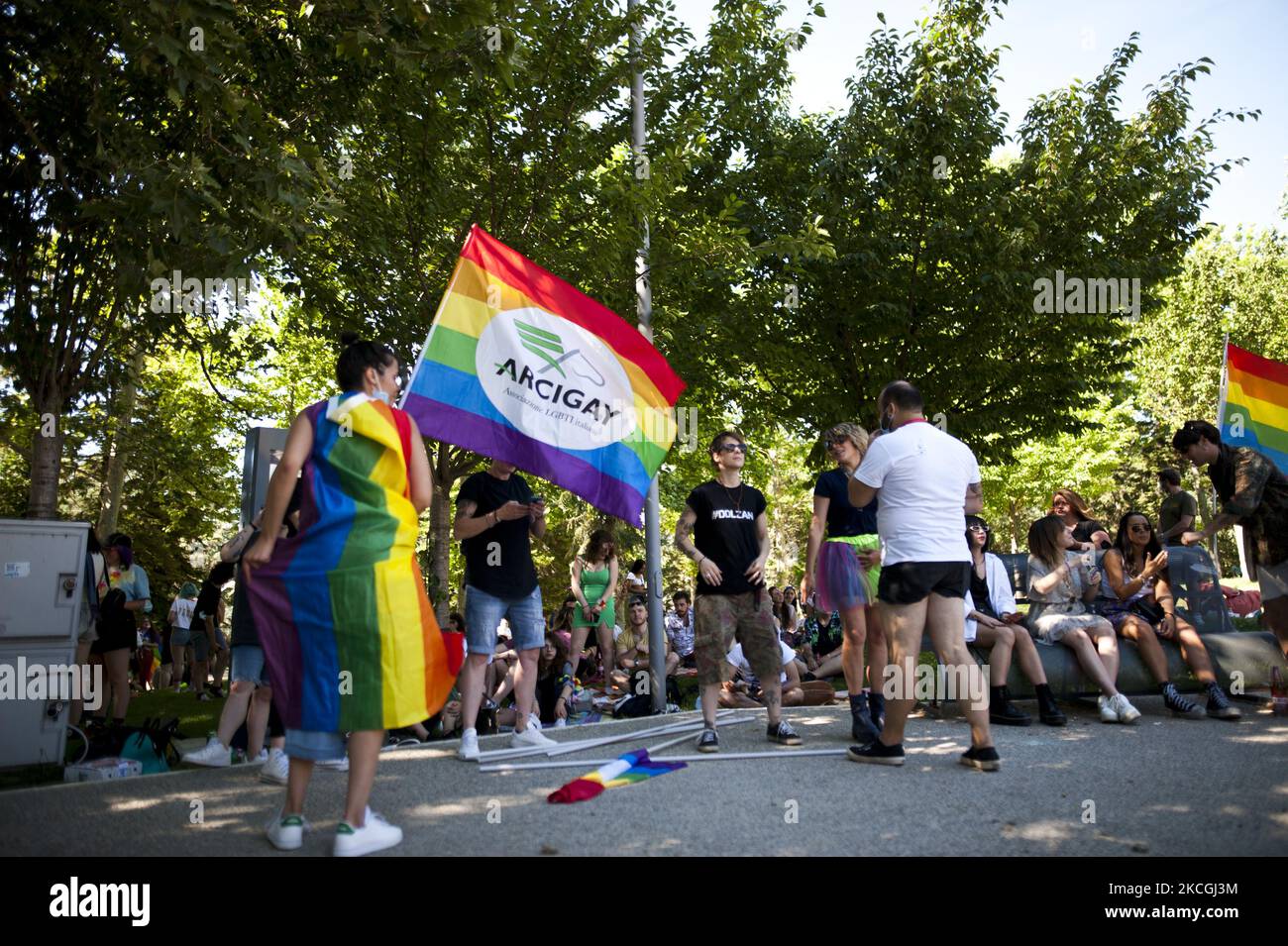 Portrait of people during Abruzzo Pride Week, in L'Aquila, 27 June ...