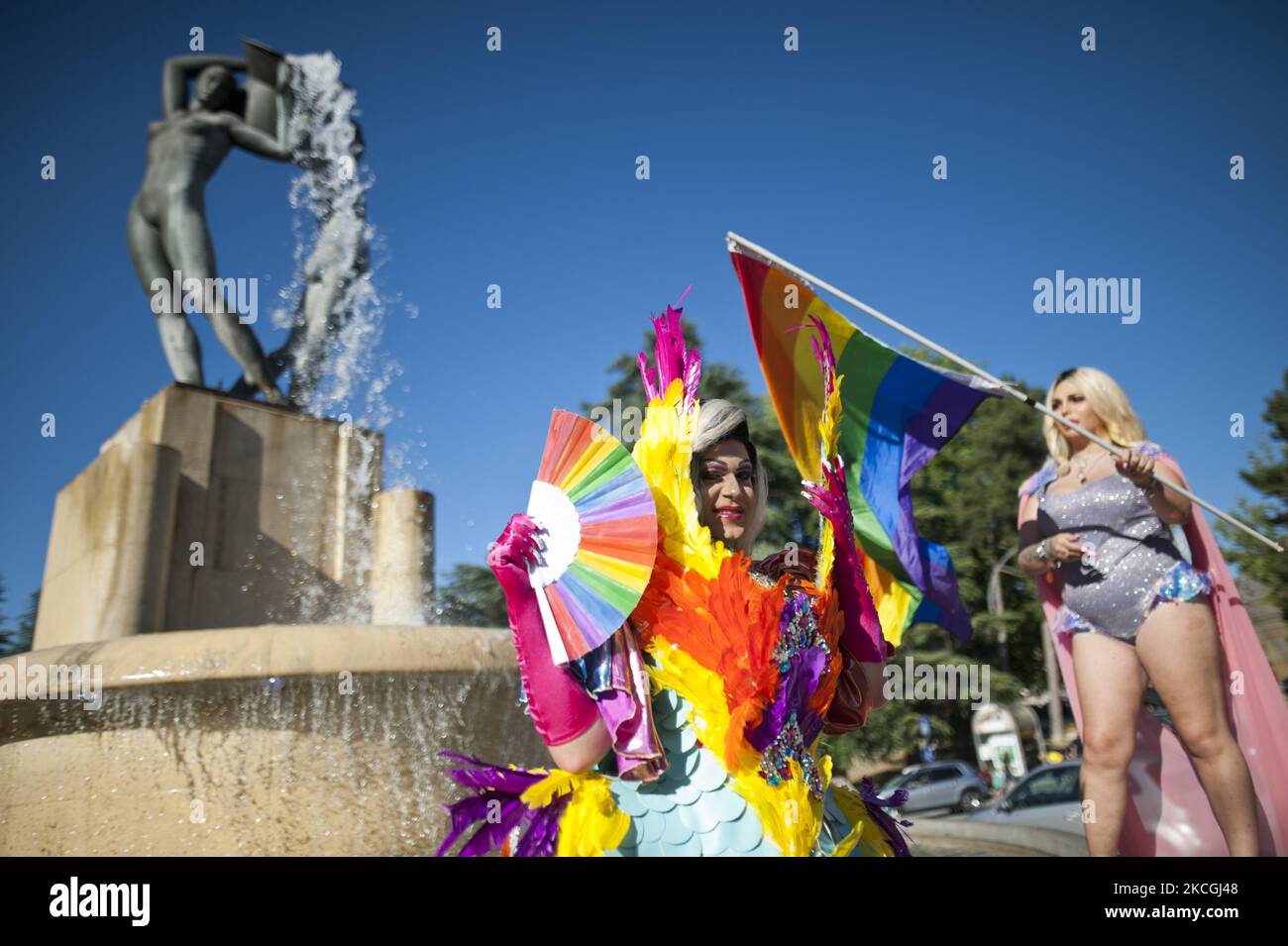 Portrait of a Drag Queen during Abruzzo Pride Week, L'Aquila, 27 June ...