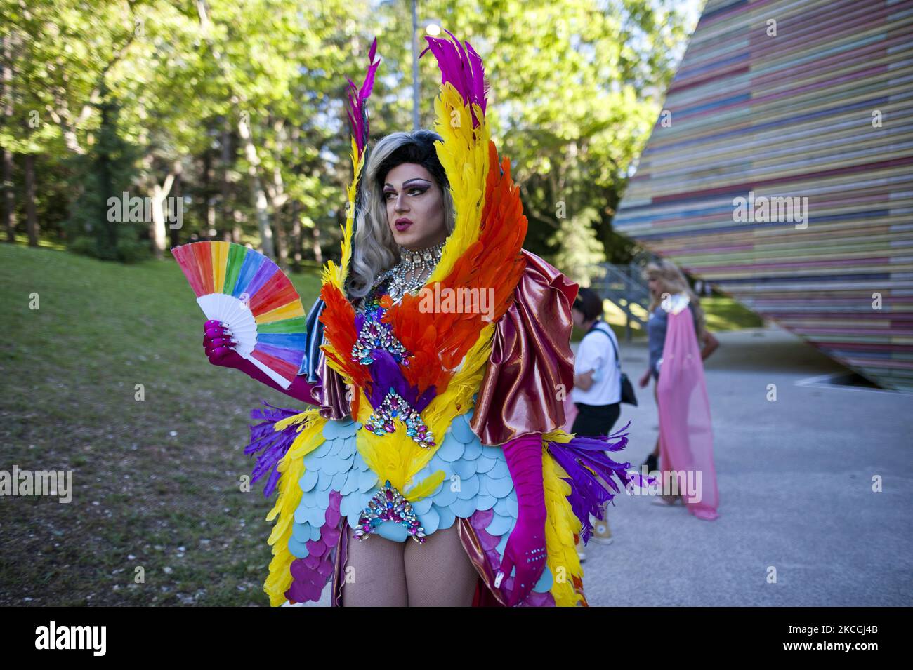 Portrait of a Drag Queen during Abruzzo Pride Week, L'Aquila, 27 June ...