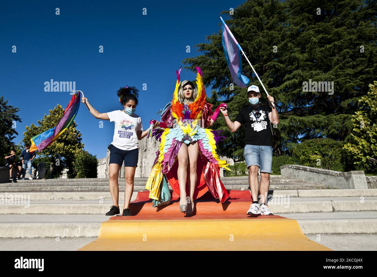 Portrait of a Drag Queen during Abruzzo Pride Week, L'Aquila, 27 June ...