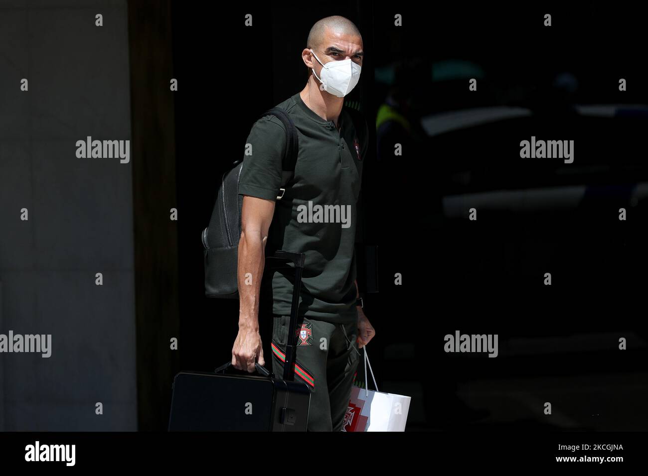 Portugal's defender Pepe arrives at Lisbon airport with teammates on ...