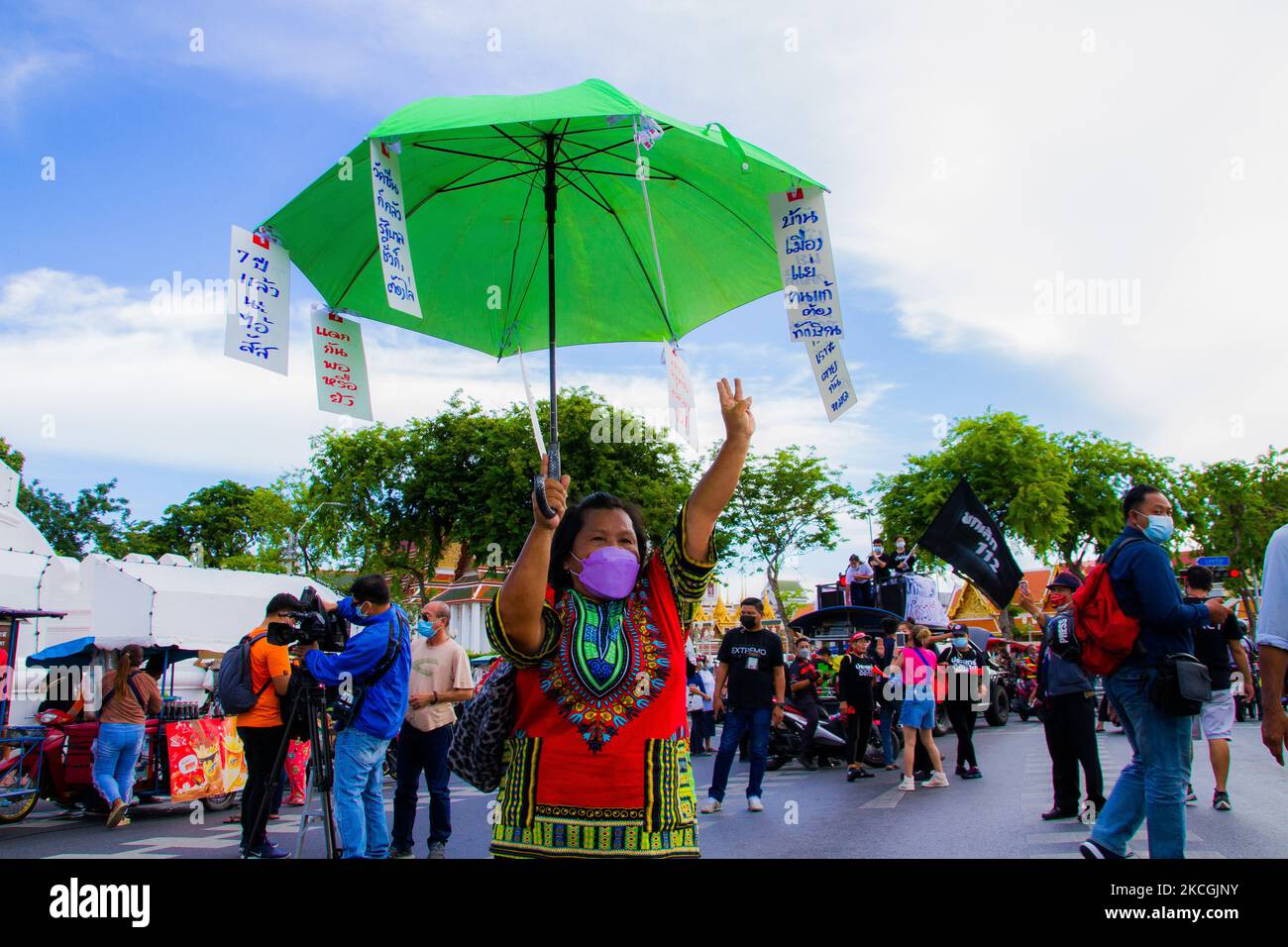 Anti-government protests during a street rally in Bangkok, 26th June ...