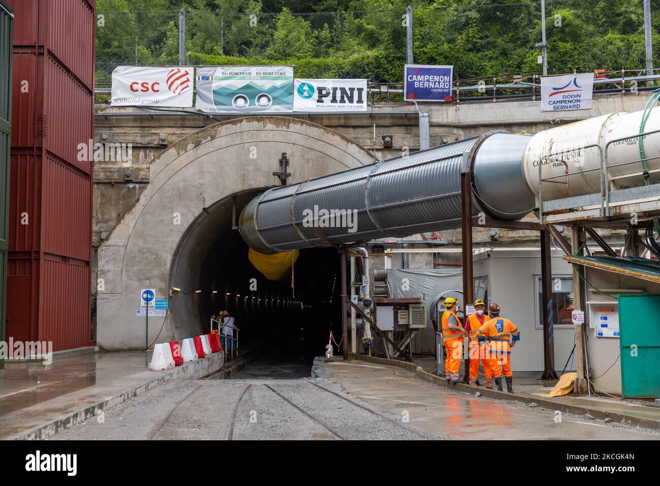 28/06/2021 Chiomonte,Torino, Italy. General view of the TAV Rail ...