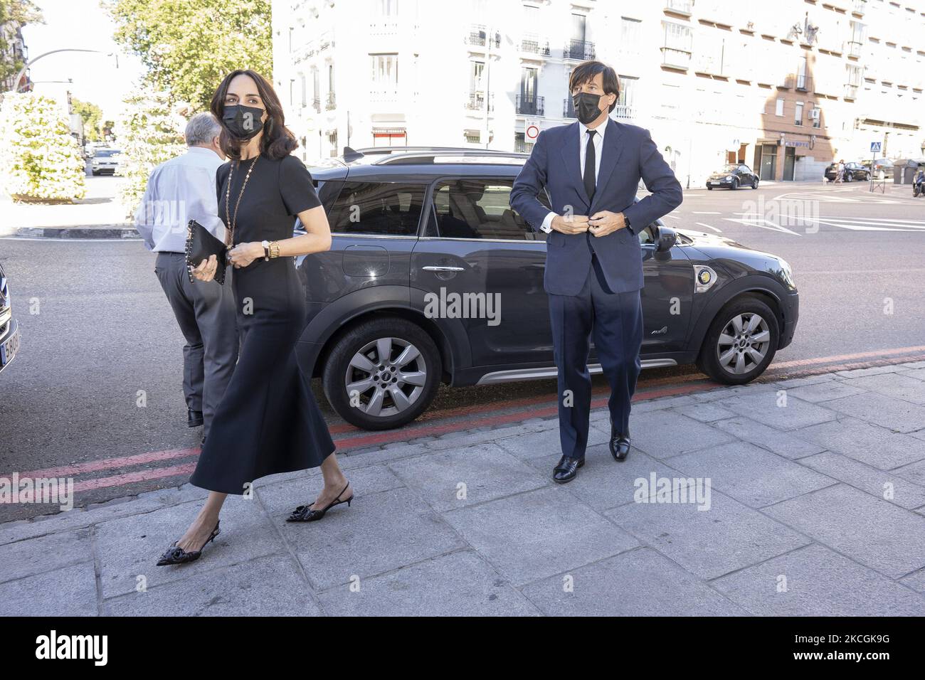 Manuel Falco Girod, Amparo Corsini arrive at the Royal Basilica of ...