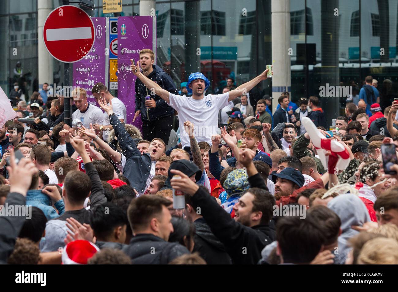 LONDON, UNITED KINGDOM - JUNE 29, 2021: England football fans celebrate ...