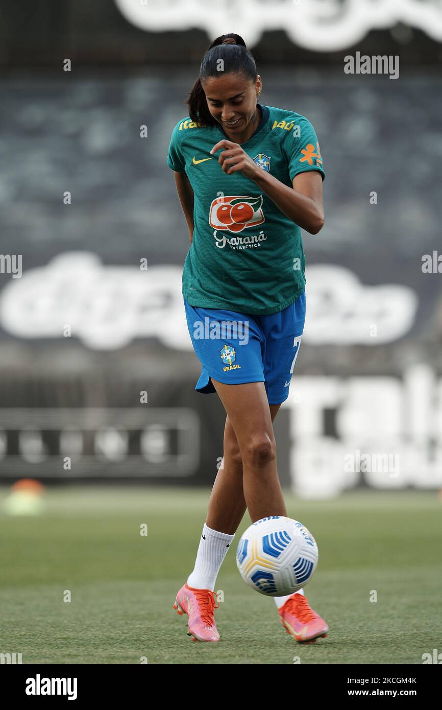 Andressa Silva of Brazil during the warm-up before the Women's ...