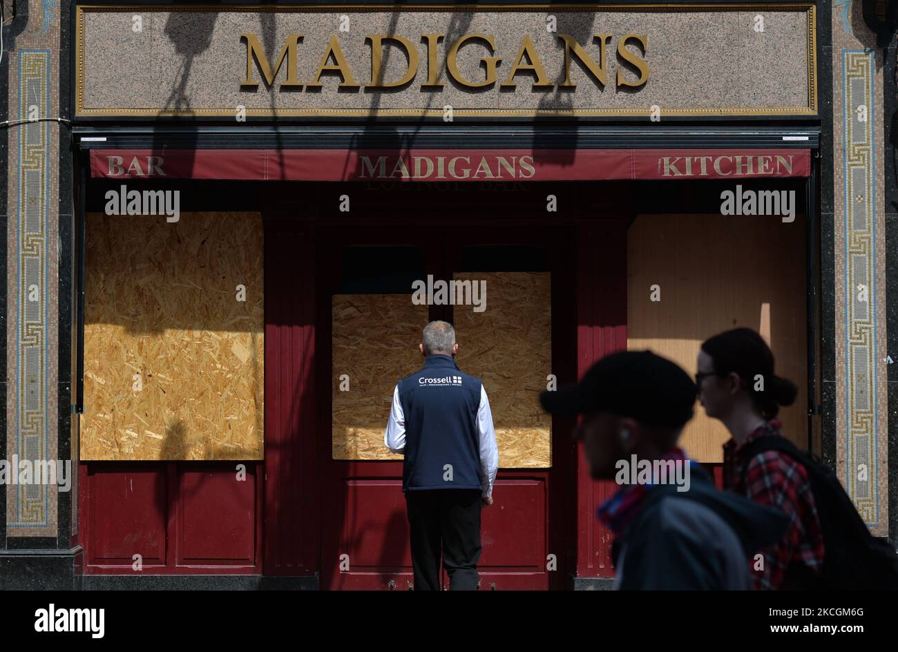 Closed Madigan's Earl Street pub. On Tuesday, 29 June 2021, in Dublin ...