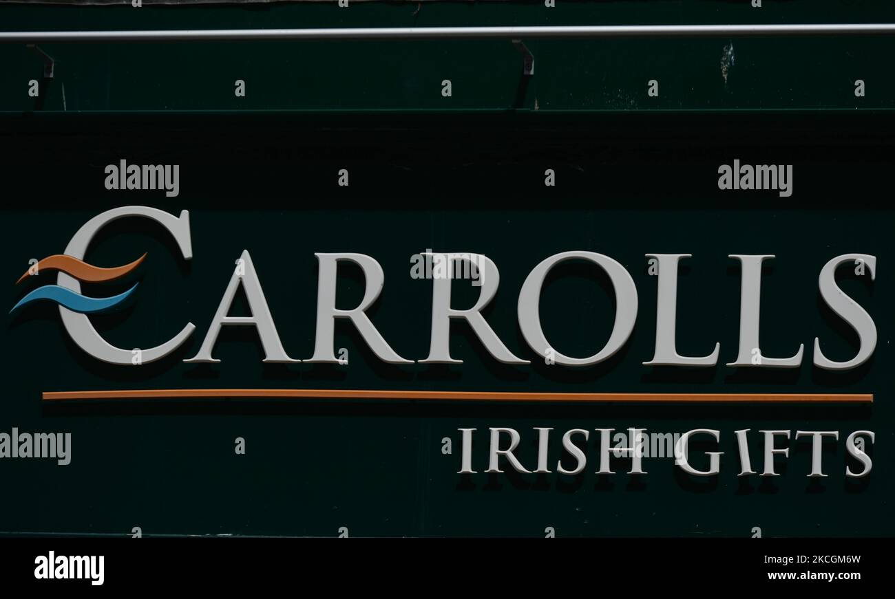 Logo of Carrolls store in Dublin city center. On Tuesday, 29 June 2021 ...