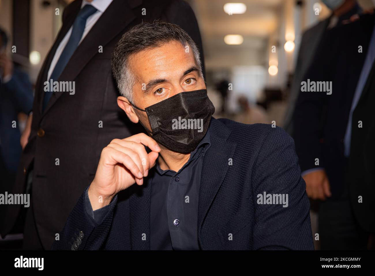 Massimiliano Salini attends the Forza Italia “Milano Ci Siamo” press ...