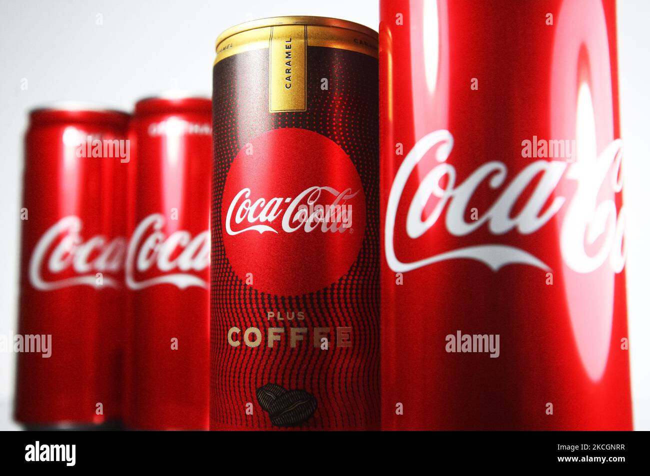 Coca?Cola Plus Coffee Caramel can (C) is pictured in Kyiv on 01 July ...