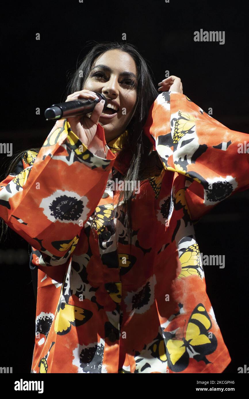 Spanish singer Maria Jose Llergo performs on stage at Noches del ...