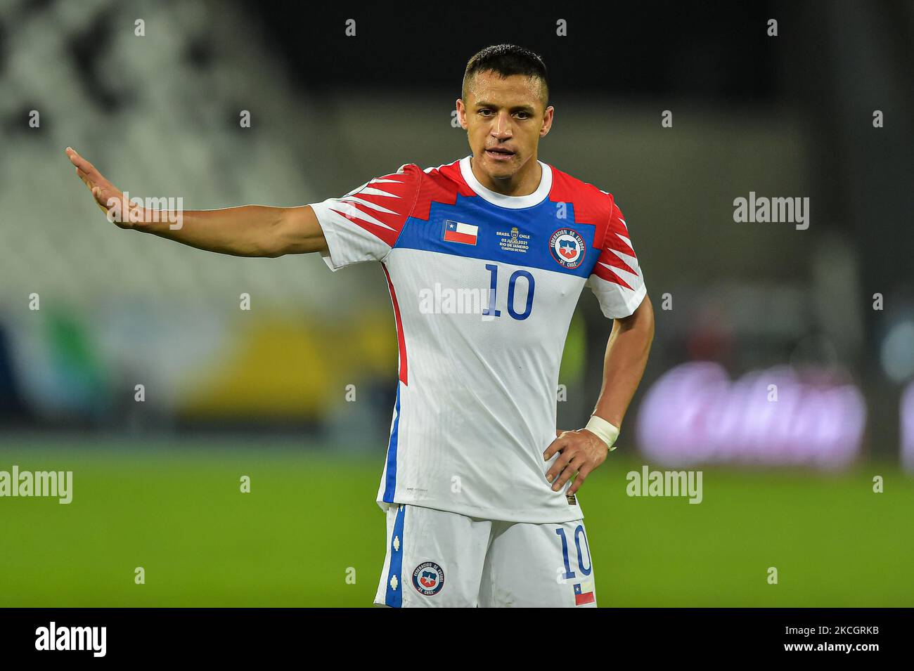 Alexis Sánchez player from Chile during a match against Brazil at the ...