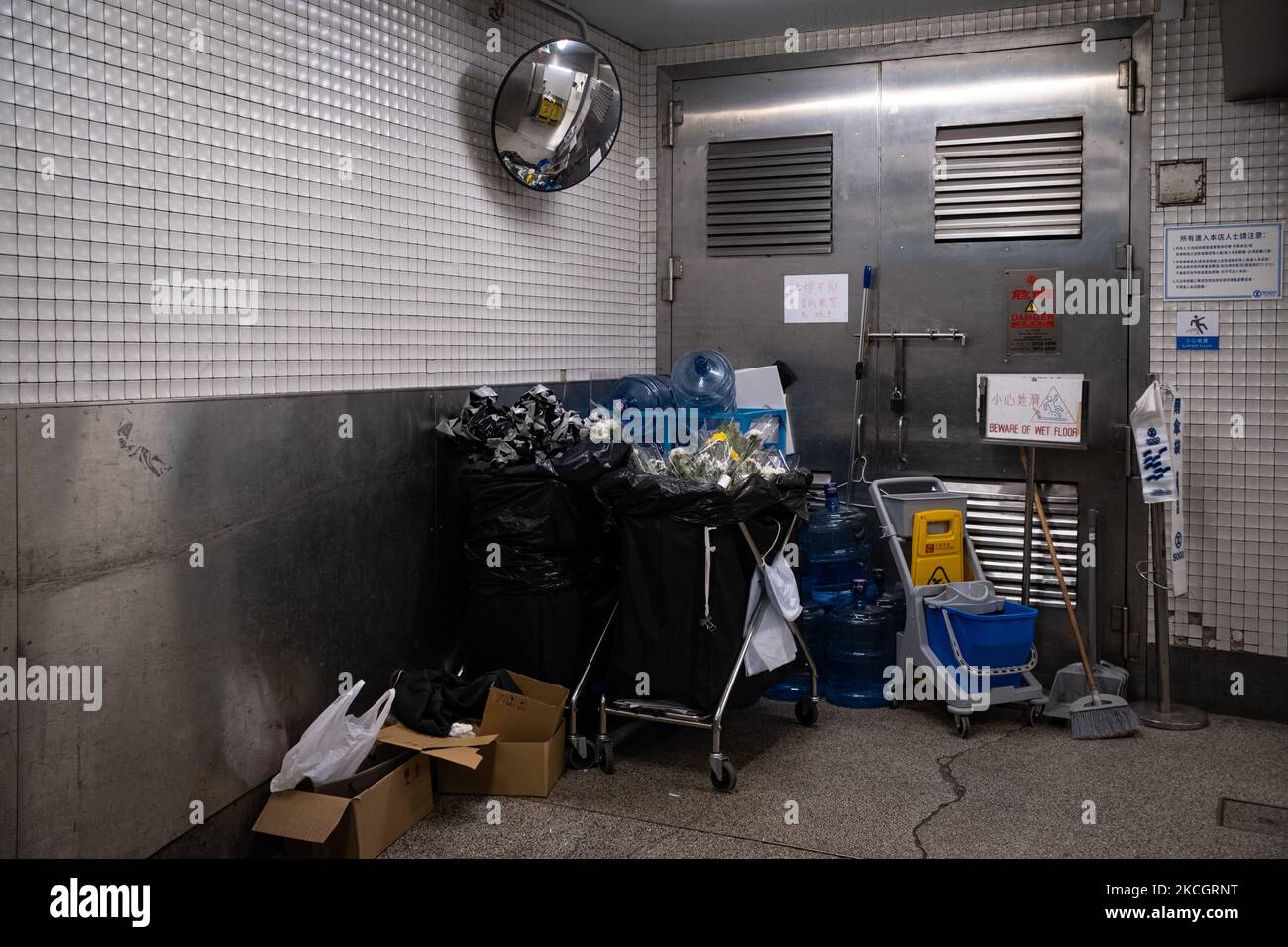 A police officer dumped the memorial flowers in the garbage room ...
