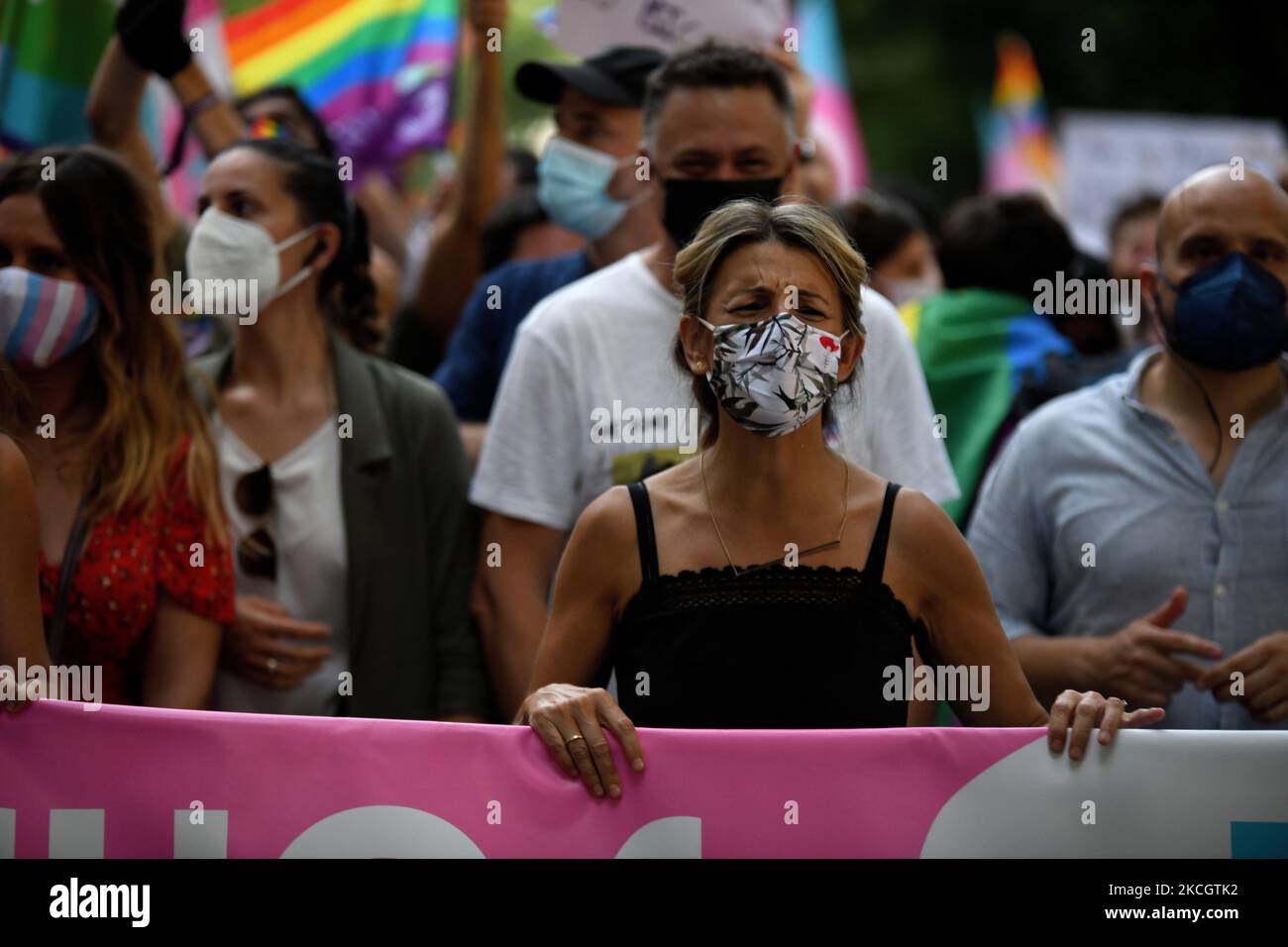 The Vice President of Labour and Social Economy, Yolanda Diaz, during ...