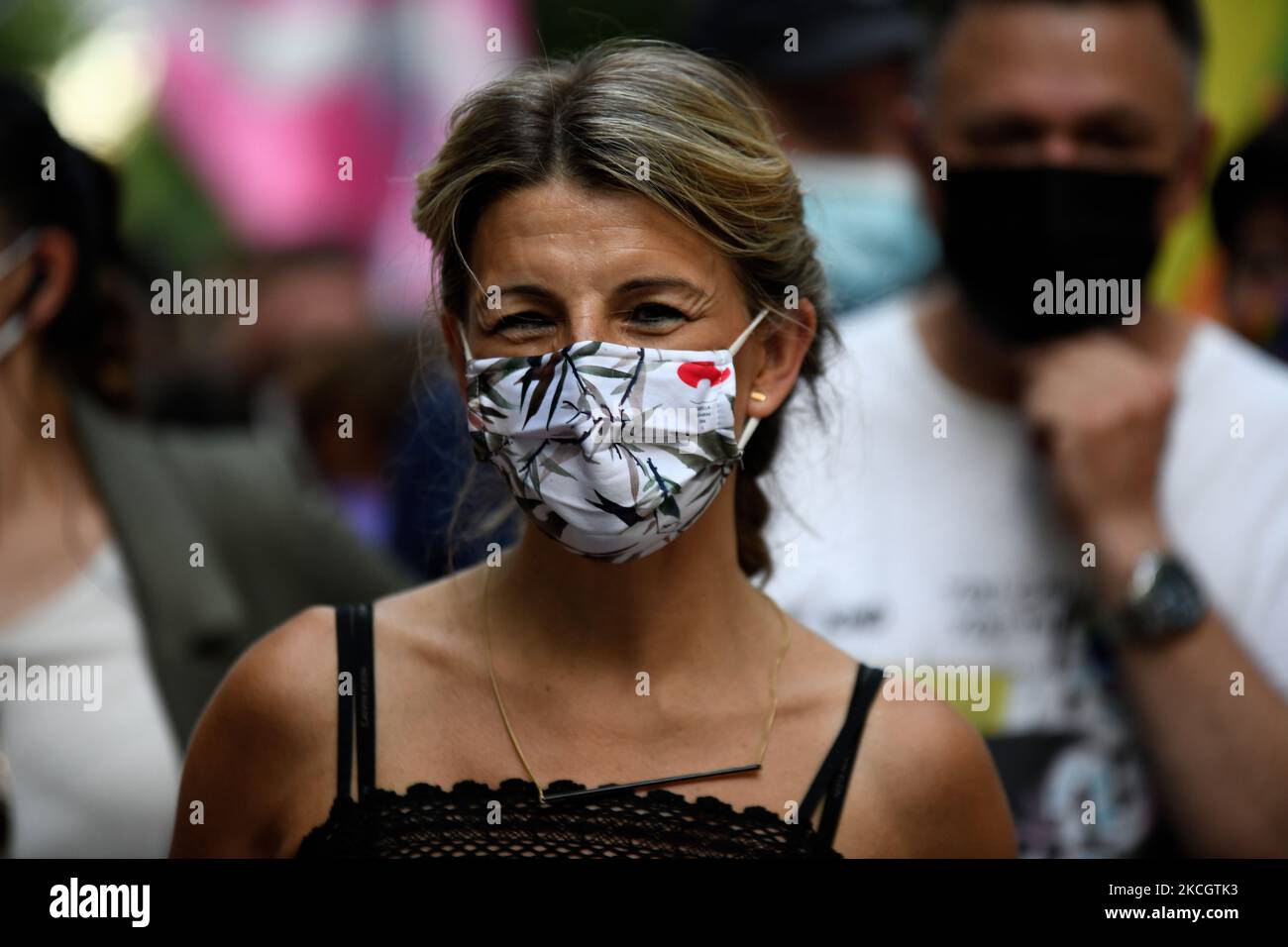 The Vice President of Labour and Social Economy, Yolanda Diaz, during ...