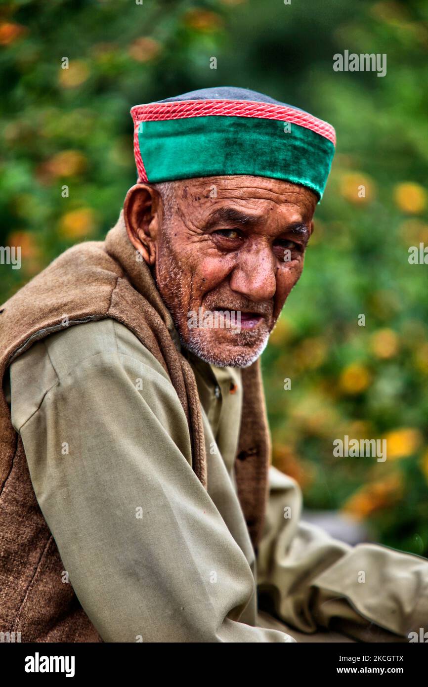 Hindu Rajput man in the village of Sansal in Himachal Pradesh, India ...