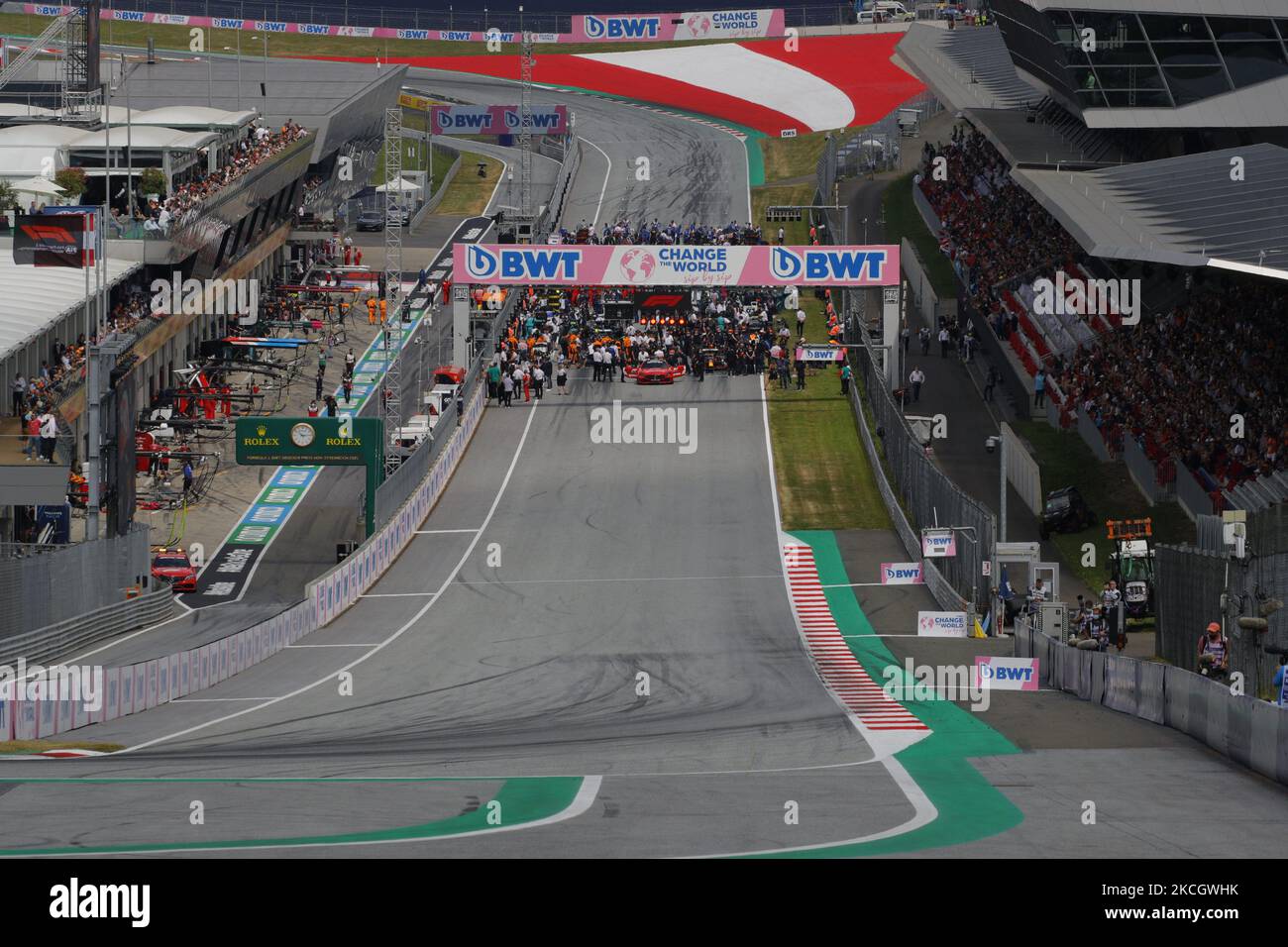 Starting grid of the F1 Grand Prix of Austria at Red Bull Ring on Juny 04, 2021 in Spielberg ...