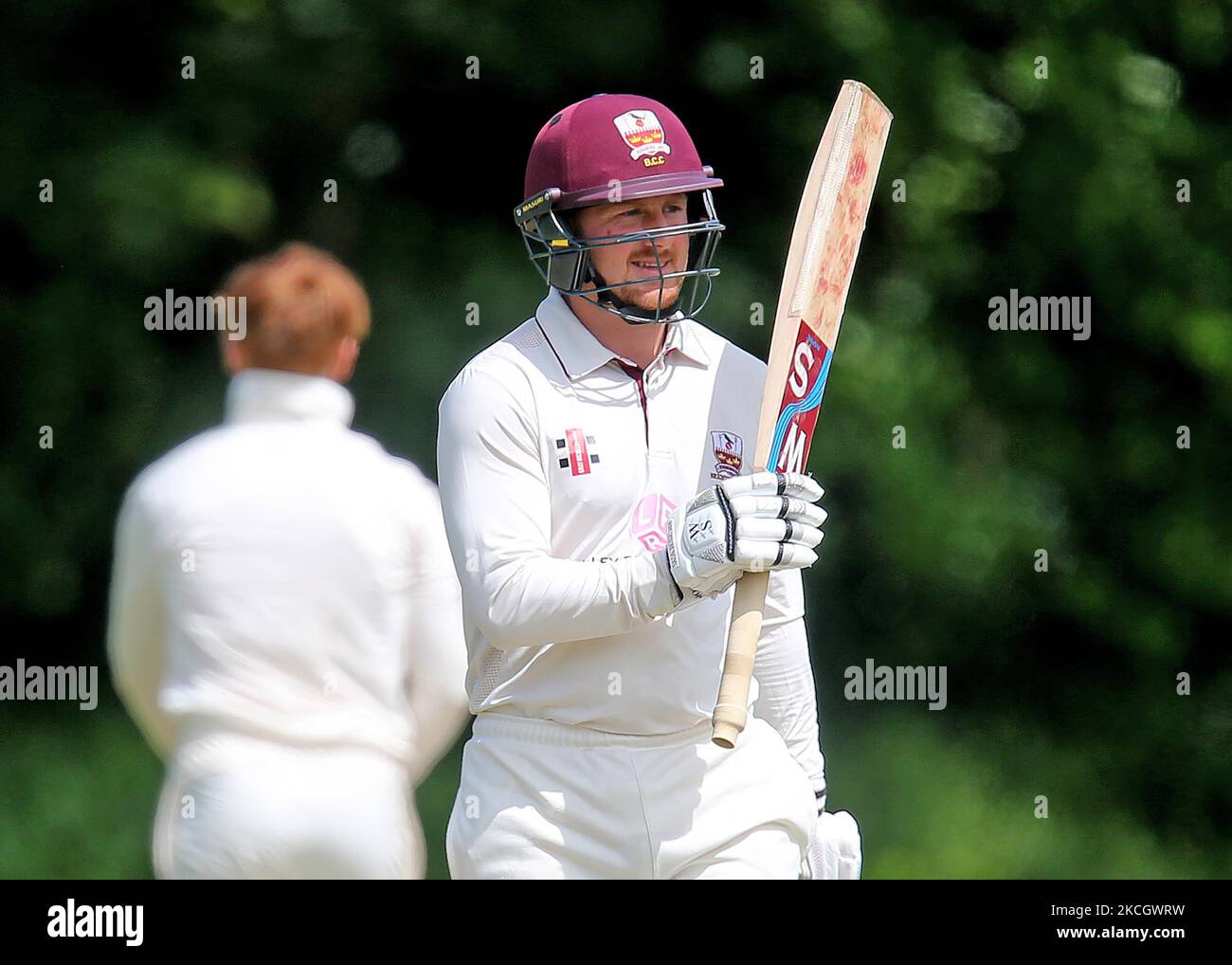 Aaron West of Brentwood CCcelebrates his Century during Essex League ...