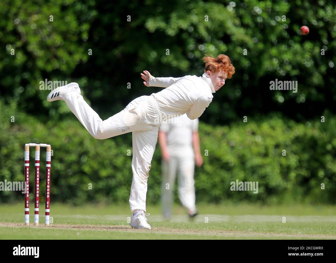 Matt Elliot of Billericay CC during Essex League Premier Division One ...