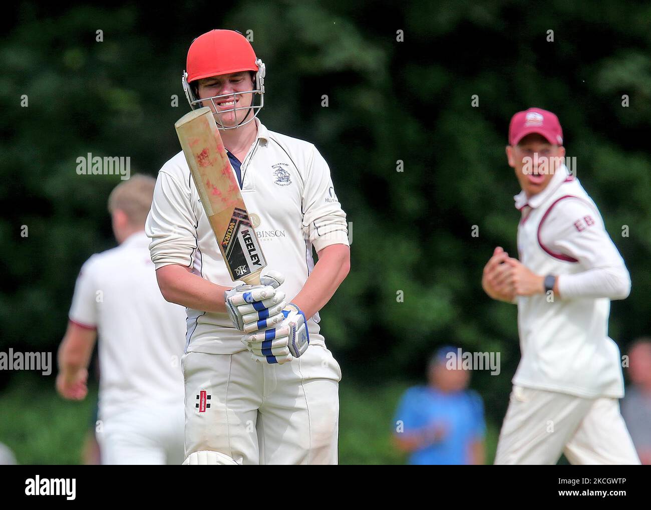 Dave Houghton of Billericay CC during Essex League Premier Division One ...