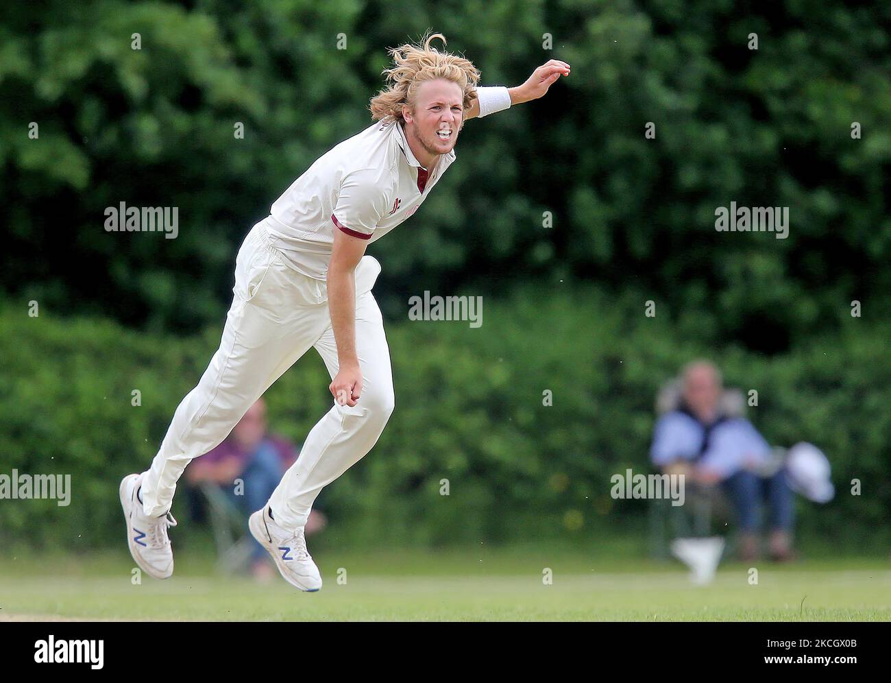 Ben Allison of Brentwood CC during Essex League Premier Division One ...