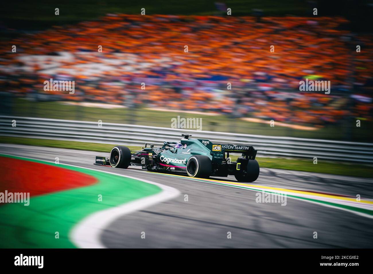 Aston Martin's Canadian driver Lance Stroll drives during the sunda's ...